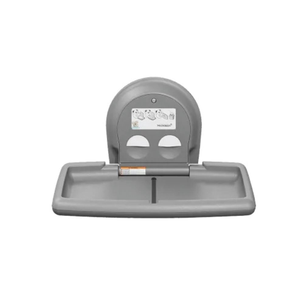Koala Kare Grey Horizontal Surface Mounted Baby Changing Station
