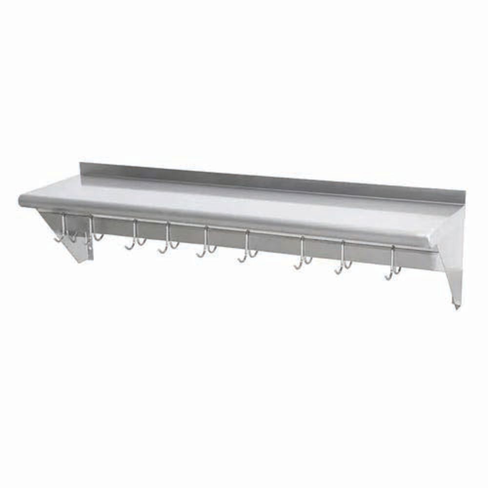 CenPro 29N-075 Stainless Steel Wall-Mounted Single-Line Pot Rack With ...