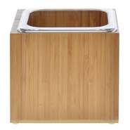 Cal-Mil Bamboo Collection 1/6 Size Ice Display with Liner - 7"L x 6"W x 6"H