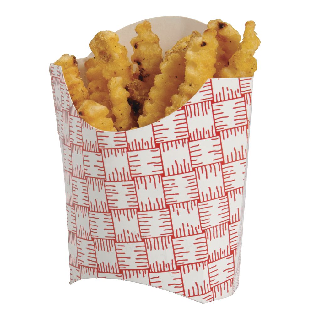 Dixie FF2RP Red Plaid French Fry Carton, Medium - 3 3/4"L x 2 13/100"W ...