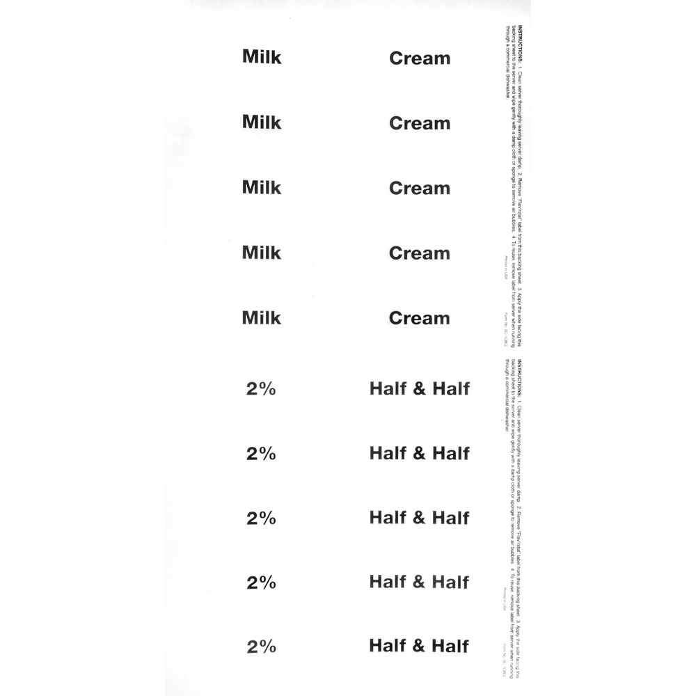 Cold Pack Static Cling Labels Cold Pack Static Cling Labels