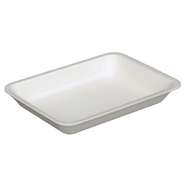 Pactiv 3P Disposable Foam Meat Tray - 8 63/100"L x 6 1/2"W x 1 1/5"H