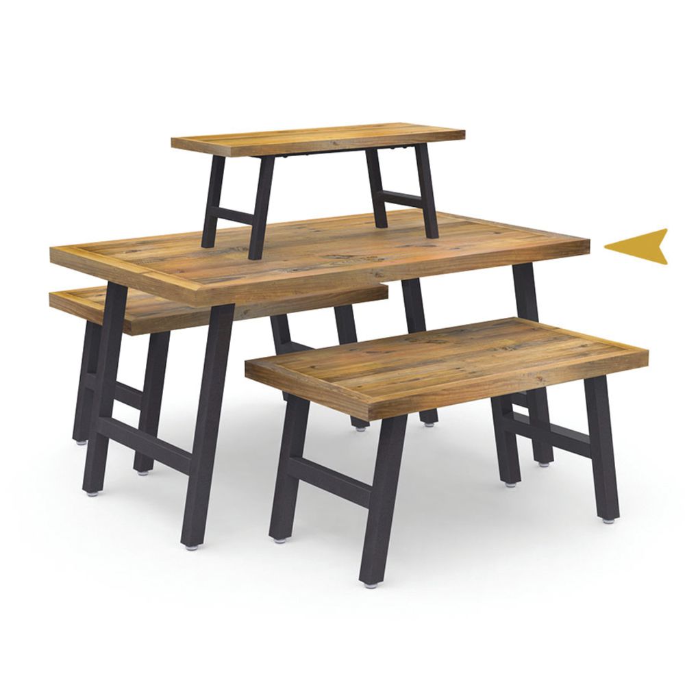 Sawhorse Feature Table, Barnwood - 60"W x 36"D x 30"H