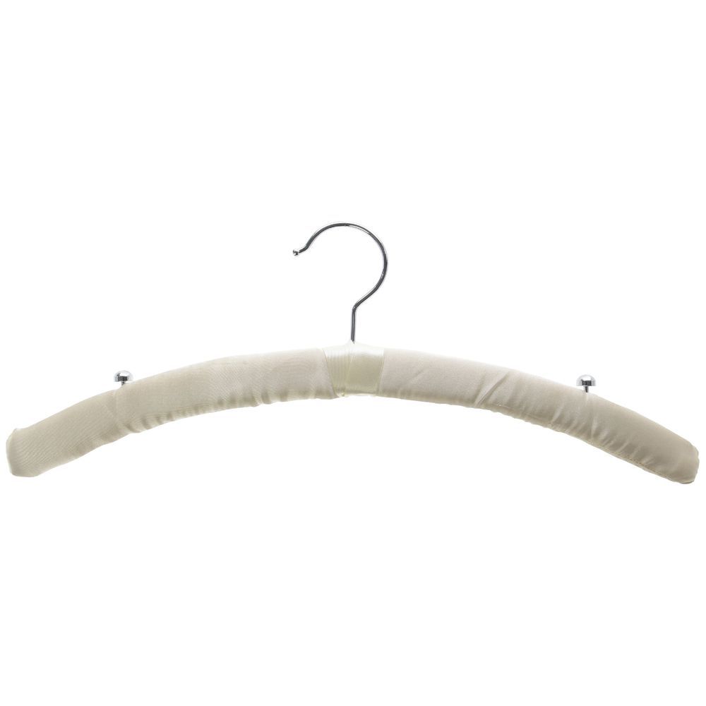 Black Padded Satin Hanger, 15 3/4"