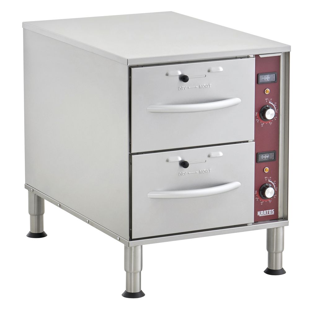 Kratos 28W-539 Double Narrow Freestanding Drawer Warmer, 120V, 900W ...