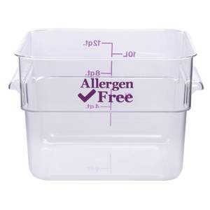 Cambro 12, 18 and 22 qt Purple Plastic Allergen Awareness Food Storage ...