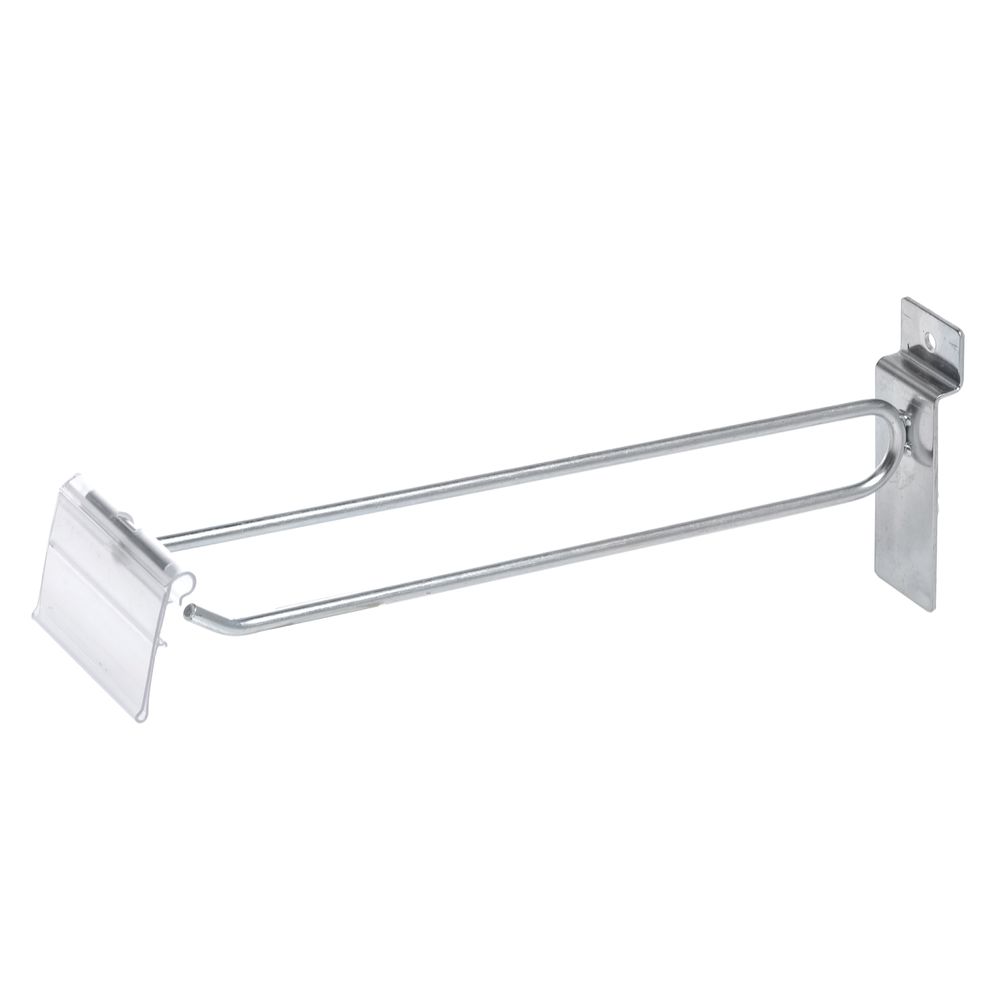 8" Slatwall Scan Hook, Zinc