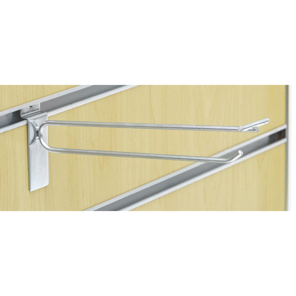 8" Slatwall Scan Hook, Zinc