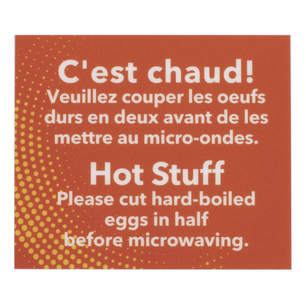Bilingual Microwave Labels - Set of 2
