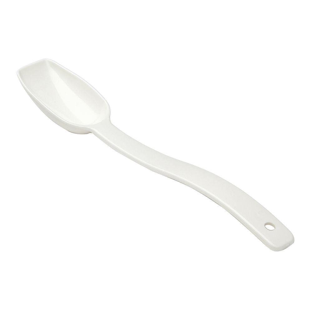 HUBERT® Polycarbonate Buffet Spoon, White - 8"L