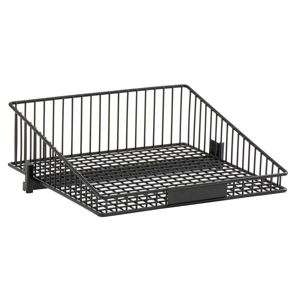 Black Wire Basket Shelf For Floor Display, 23"W x 19-1/4"D x 71"H