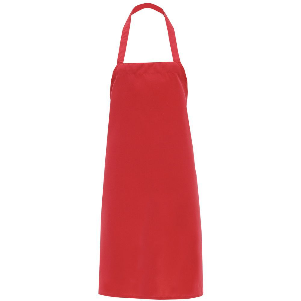 Pinnacle Textiles Red Polyester Bib Apron - 33"L x 29"W