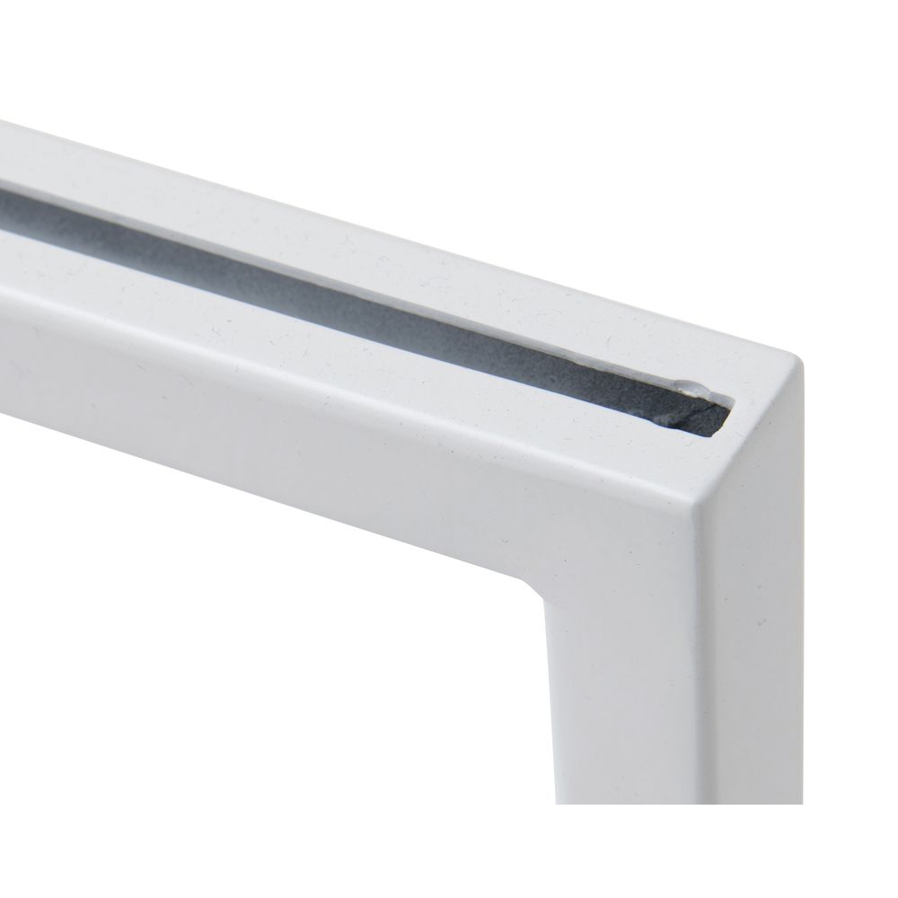 White Metal Sign Frame for 14'W x 14"H Signs w/ 5"D Base