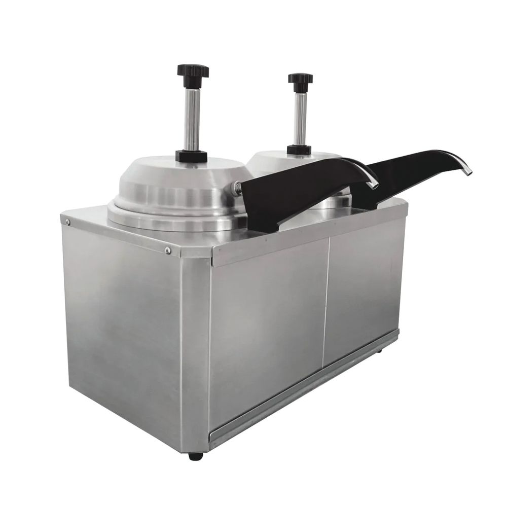 Kratos 29M-042 Double 3.5 Qt. Hot Topping Warmer and Dispenser, 120V, 1100W