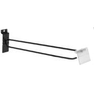 Black Slatwall Flip Scan Hooks, 11"
