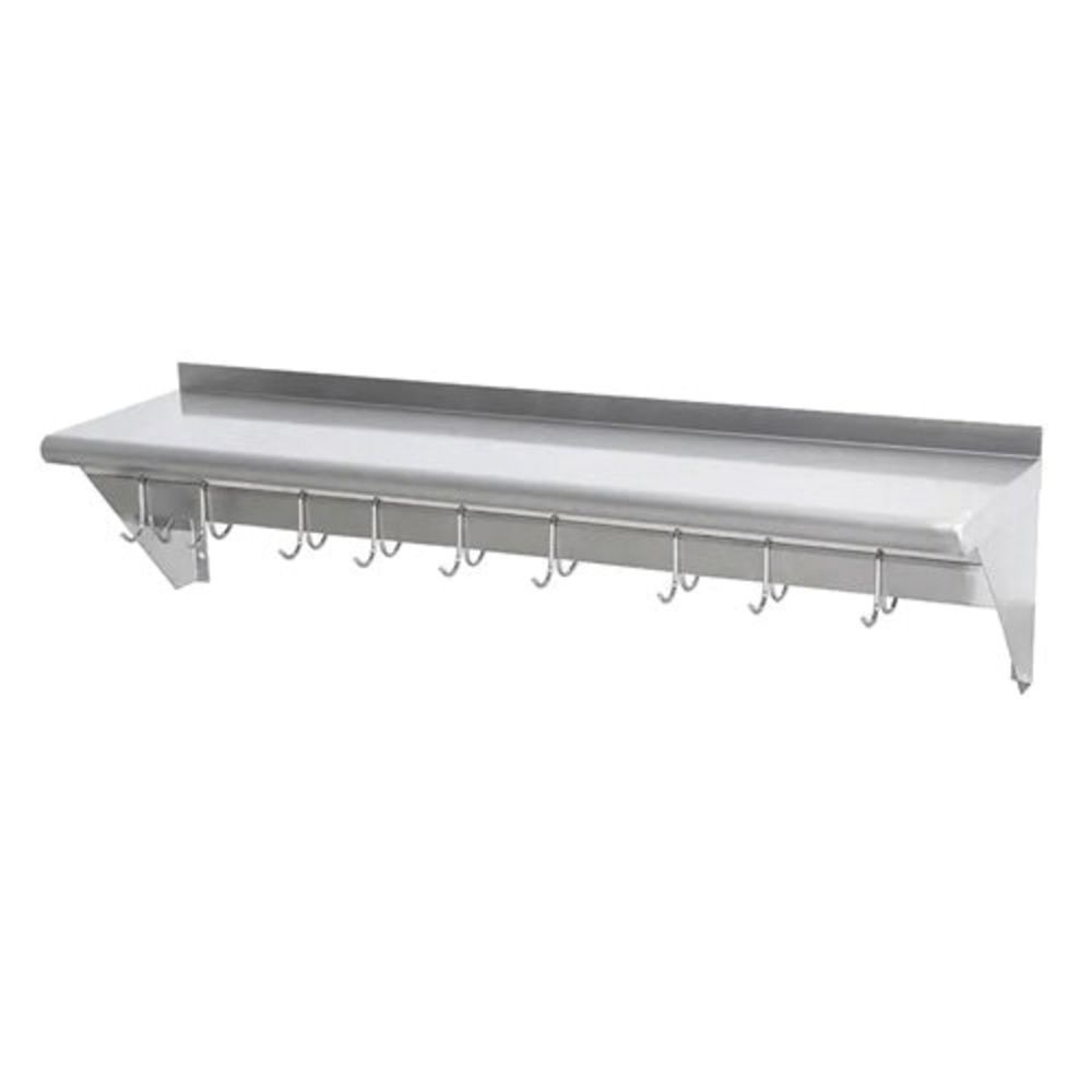 CenPro Stainless Steel Wall-Mounted Pot Rack - 72"L x 15"W x 10 1/2"H