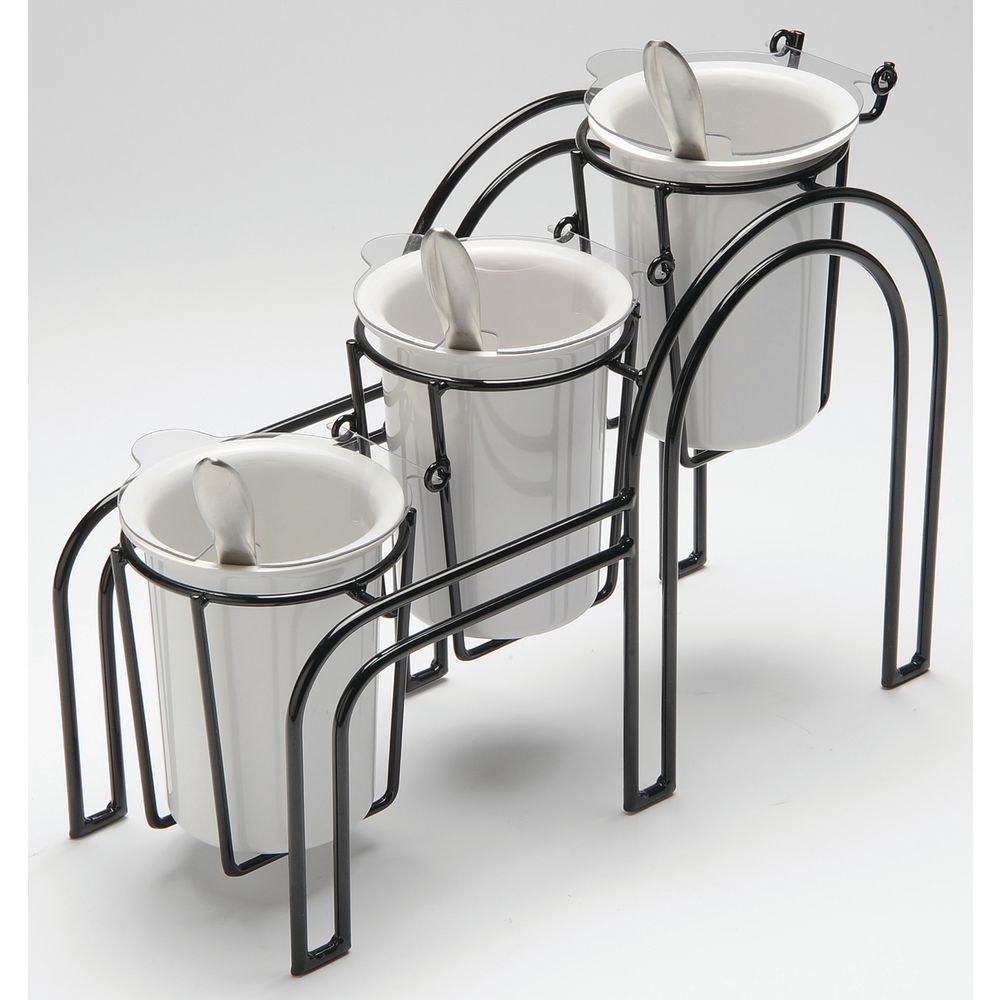 3 Tier Black Wire Stand For Cereal Toppings