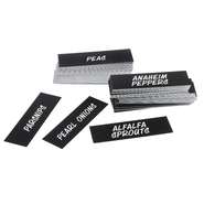 Black Plastic Produce Sign Insert Kit - 4"L x 1 1/4"H