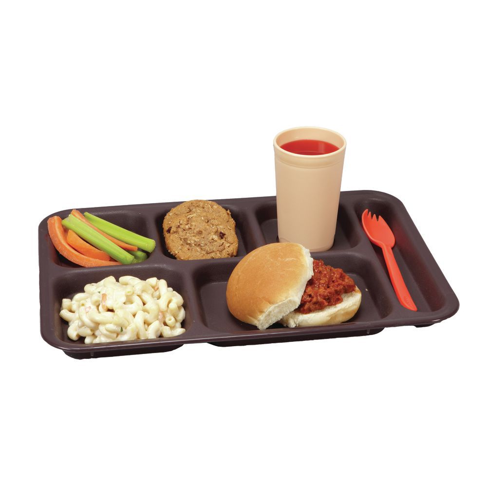 Brown 6 Compartment Sentry Series Tray