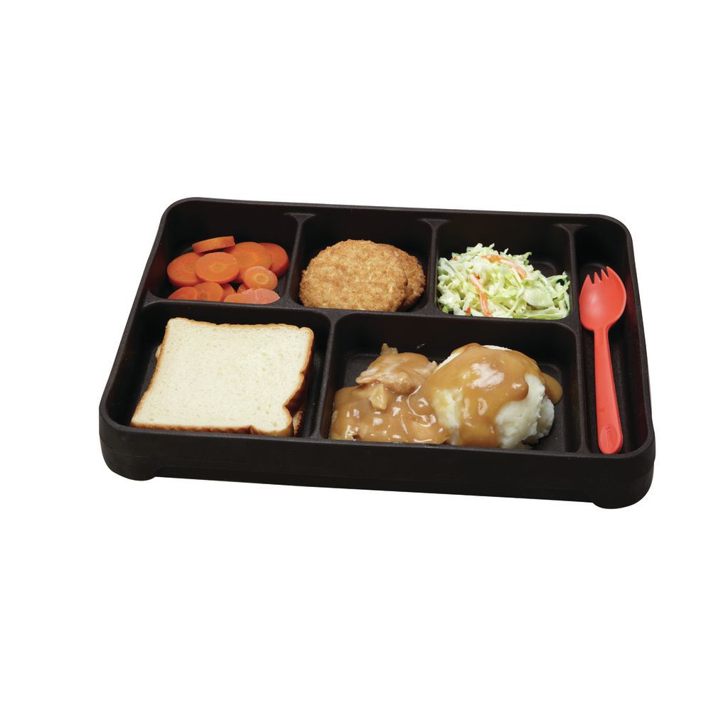 Brown 6 Compartment Flex Tray