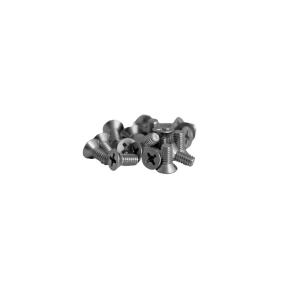ALFA SCREW, CENTER PLATE, PKG/25 STAINLESS STEEL, FLAT, SLOTTED