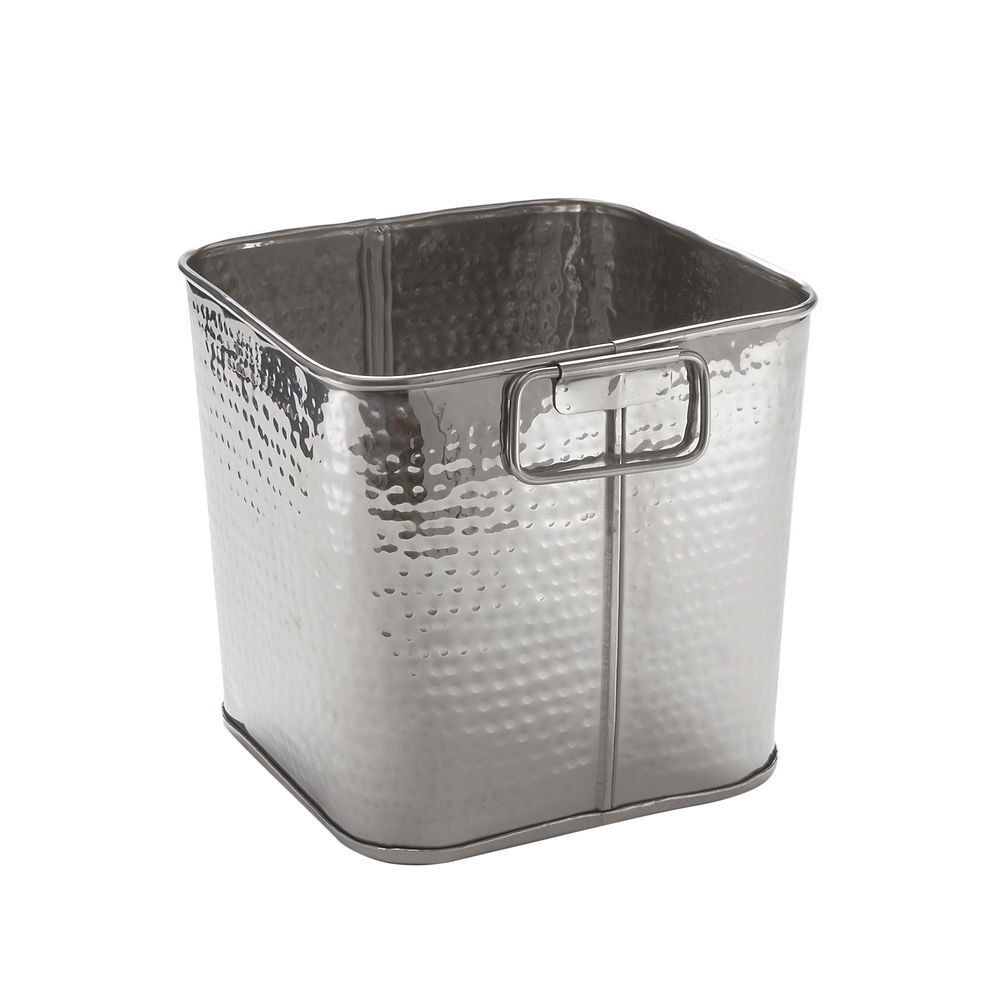 American Metalcraft Tub, Stainless Steel, Hammered, Square, 8" Sq.