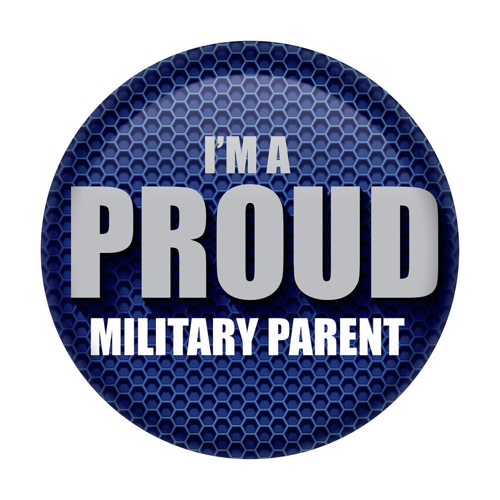 Beistle Patriotic Decor/I'm A Proud Military Parent Button, Size =2"