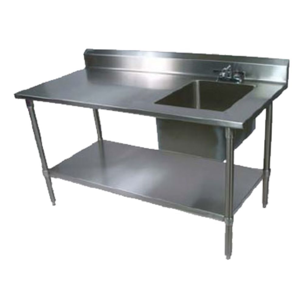 John Boos PREP TABLE 60X30 W/5"CLIP-DOWN RSR