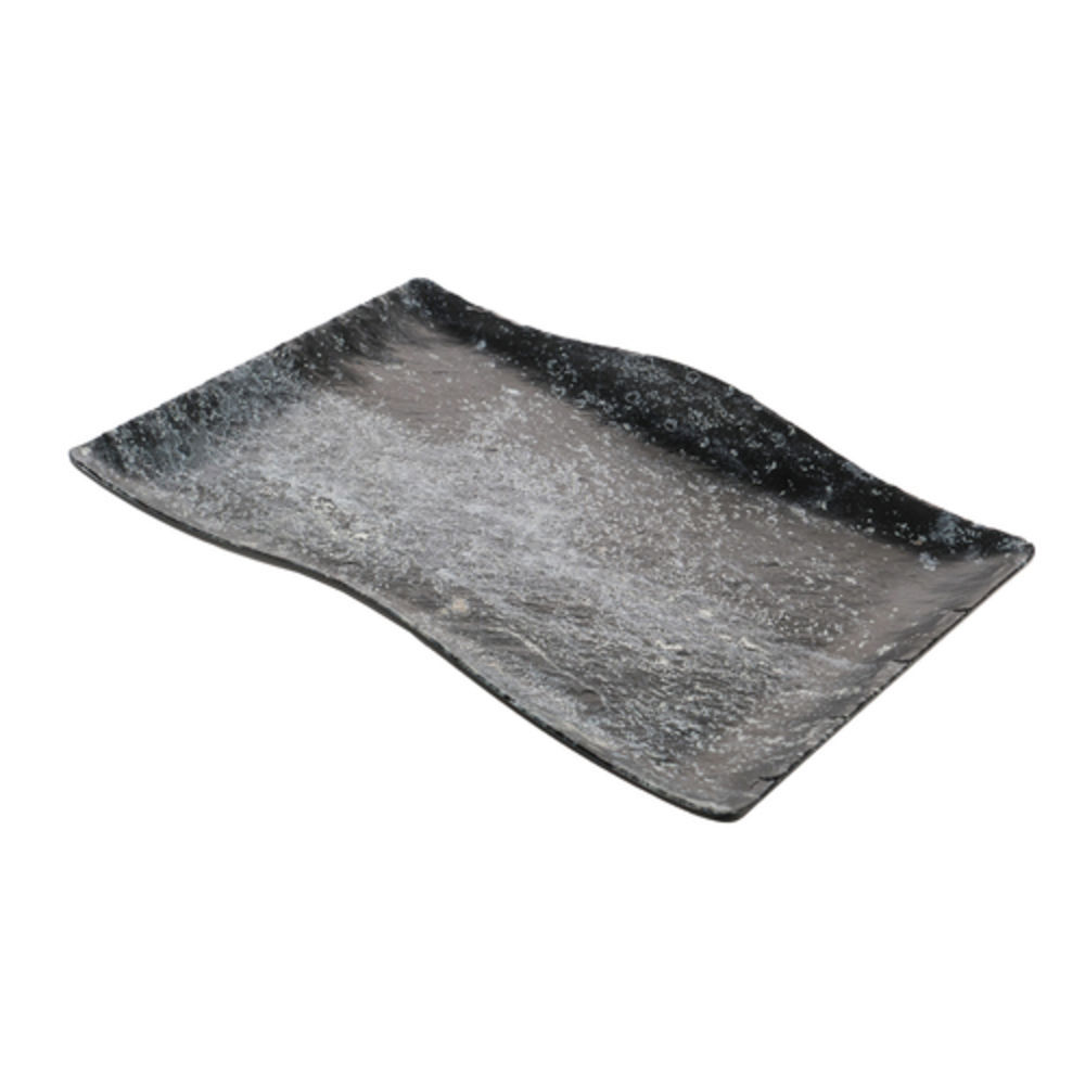 Cheforward Endure Platter 19-3/5"L x 14"W x 2"H large rectangular weathered pewter - 4 per case