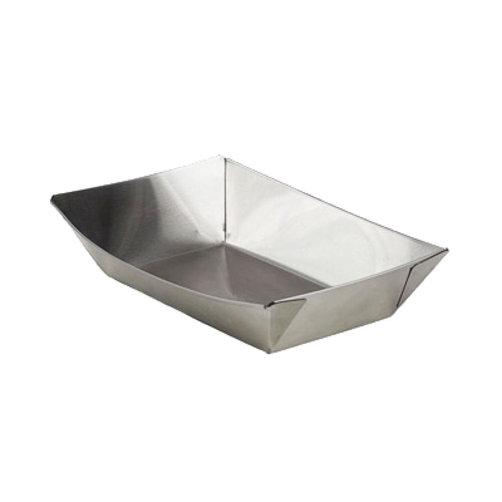 G.E.T. Boat Tray, 9.5"X6"X1.5", Stainless Steel - 12 Each