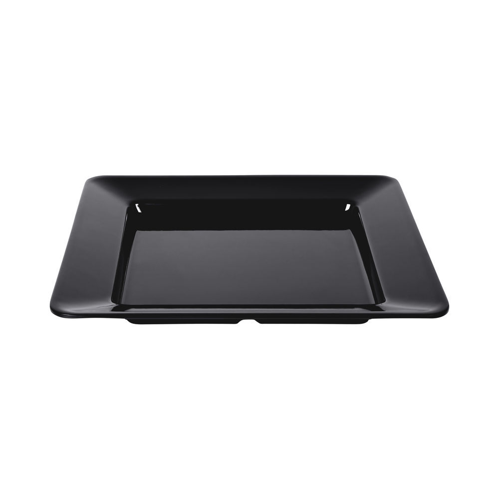 Elite Square Plate, 12" sq. x 1 1/2" h., Black
