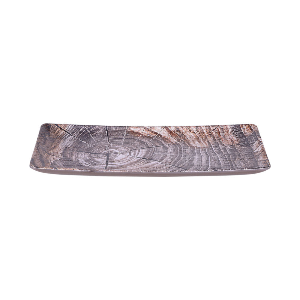 Elite Rectangular Plate, 11 3/8" x 5 1/8" x 7/8" h., Denali, Knotwood ...
