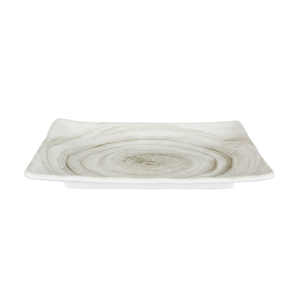 Elite Rectangular Plate, 10" x 6 3/4" x 1 3/8" h., Van Gogh, Taupe ...