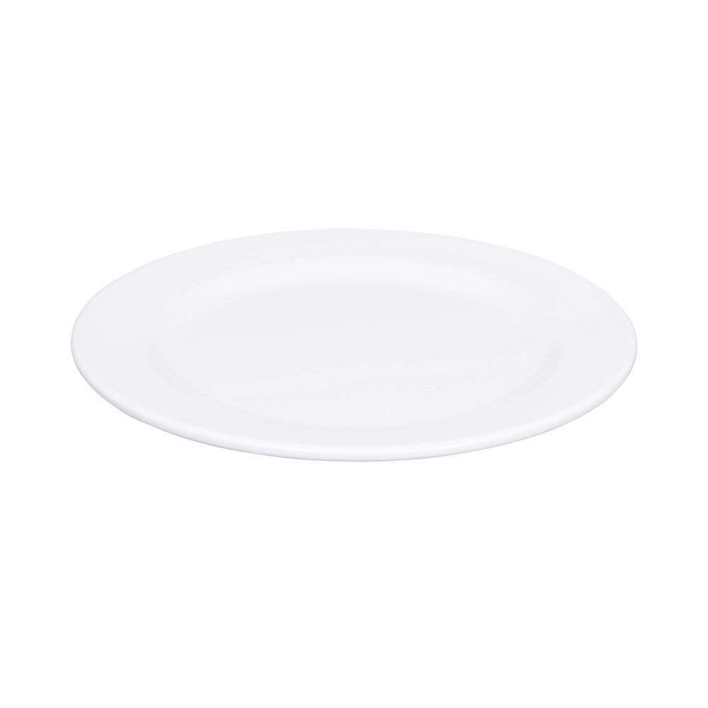 Elite Merced 10.75" Round Rim Plate - White - 6 per case