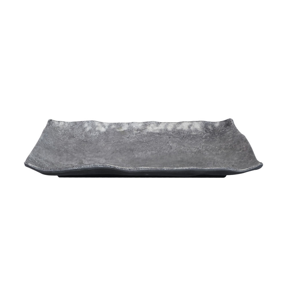 Elite Rectangular Plate, 10 1/4" x 6 1/2" x 1 1/4" h., Basalt, Coal - 6 ...