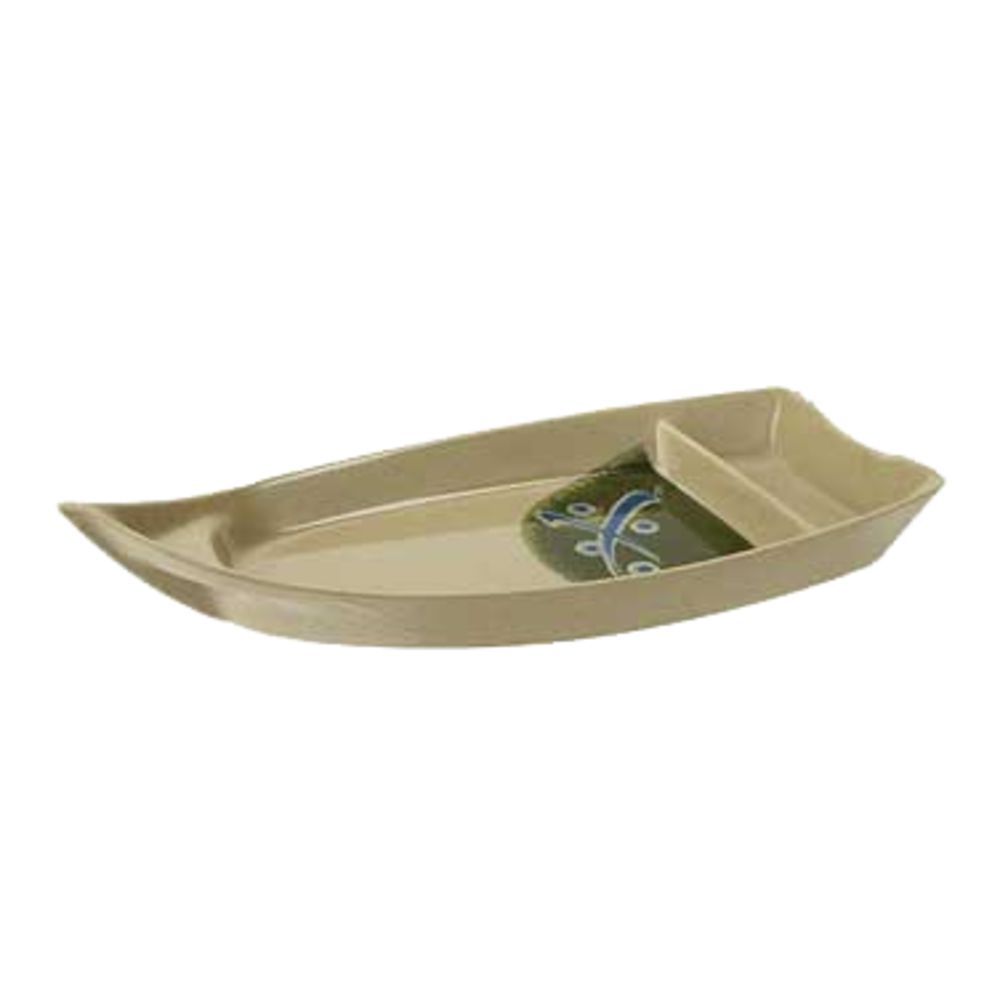 G.E.T. 2 Compartment Traditional Boat Plate- 10.5"X4.75"X1 - 1 Dozen