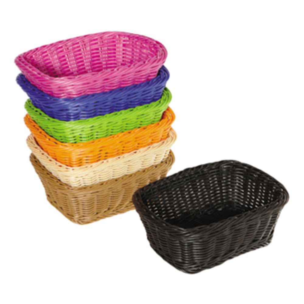 G.E.T. Rectangular Black Polypropylene Designer Polyweave Basket- 9.5 ...
