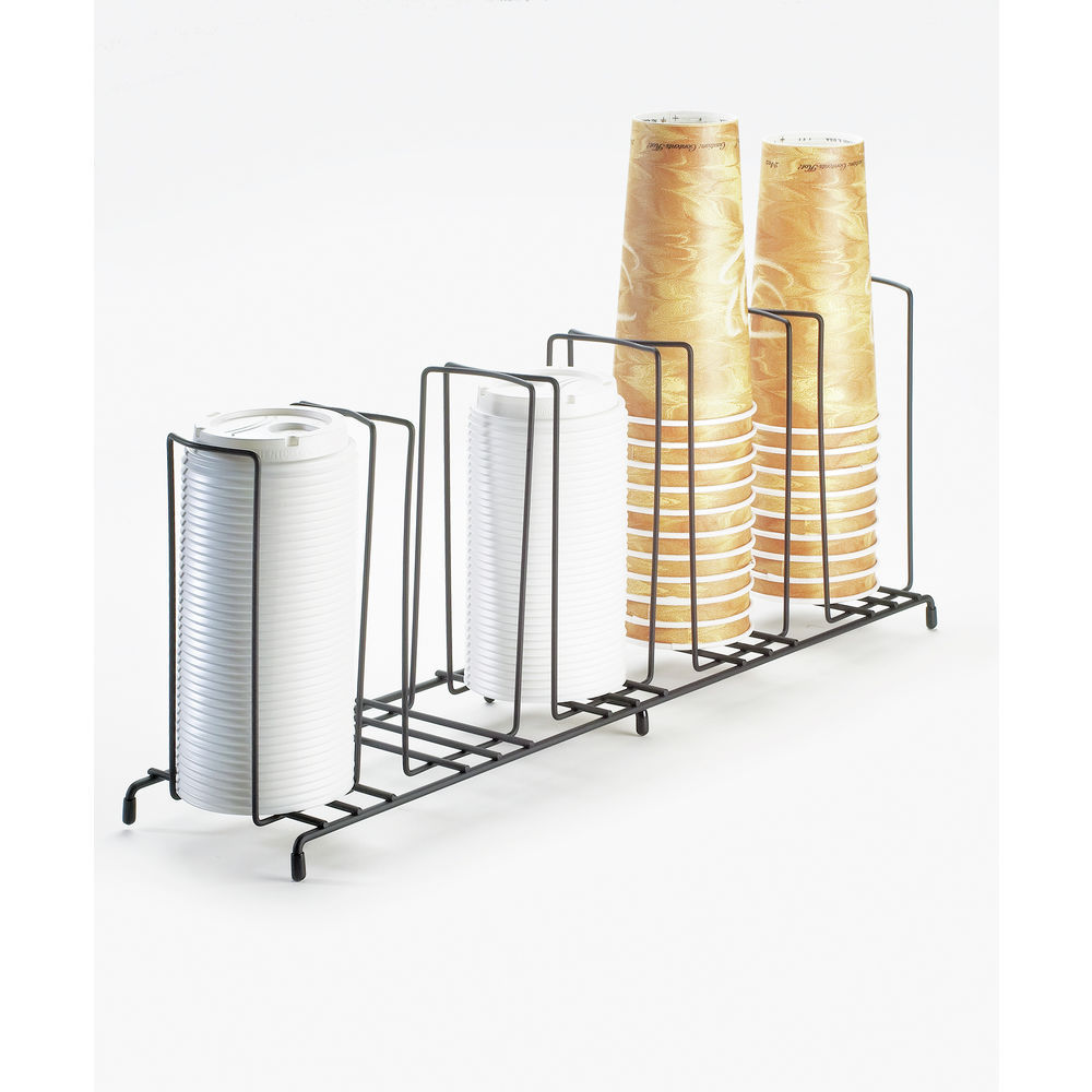 Cal-Mil WIRE CUP/LID ORG LRG-FLT BLK