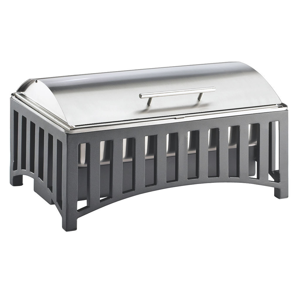 Cal-Mil Mission Style Rectangular Black Metal Chafer Alternative - 22"L ...
