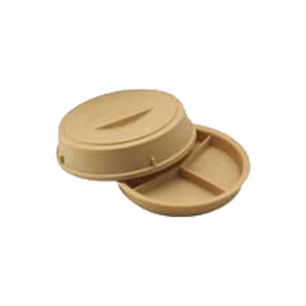 Cambro Heat Keeper 3-Compartment Base & Cover Beige - 6 per case