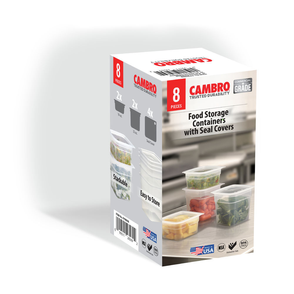 Cambro 8pc FreshPro Food Storage Containers Mini Multi Pack 6 sets per case