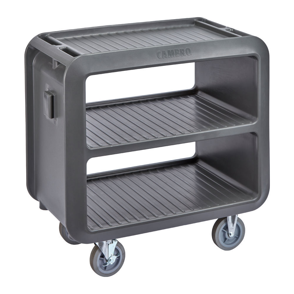 Cambro Service Cart Pro, Medium, Open Sides, 2 Rigid casters, 2 Swivel ...