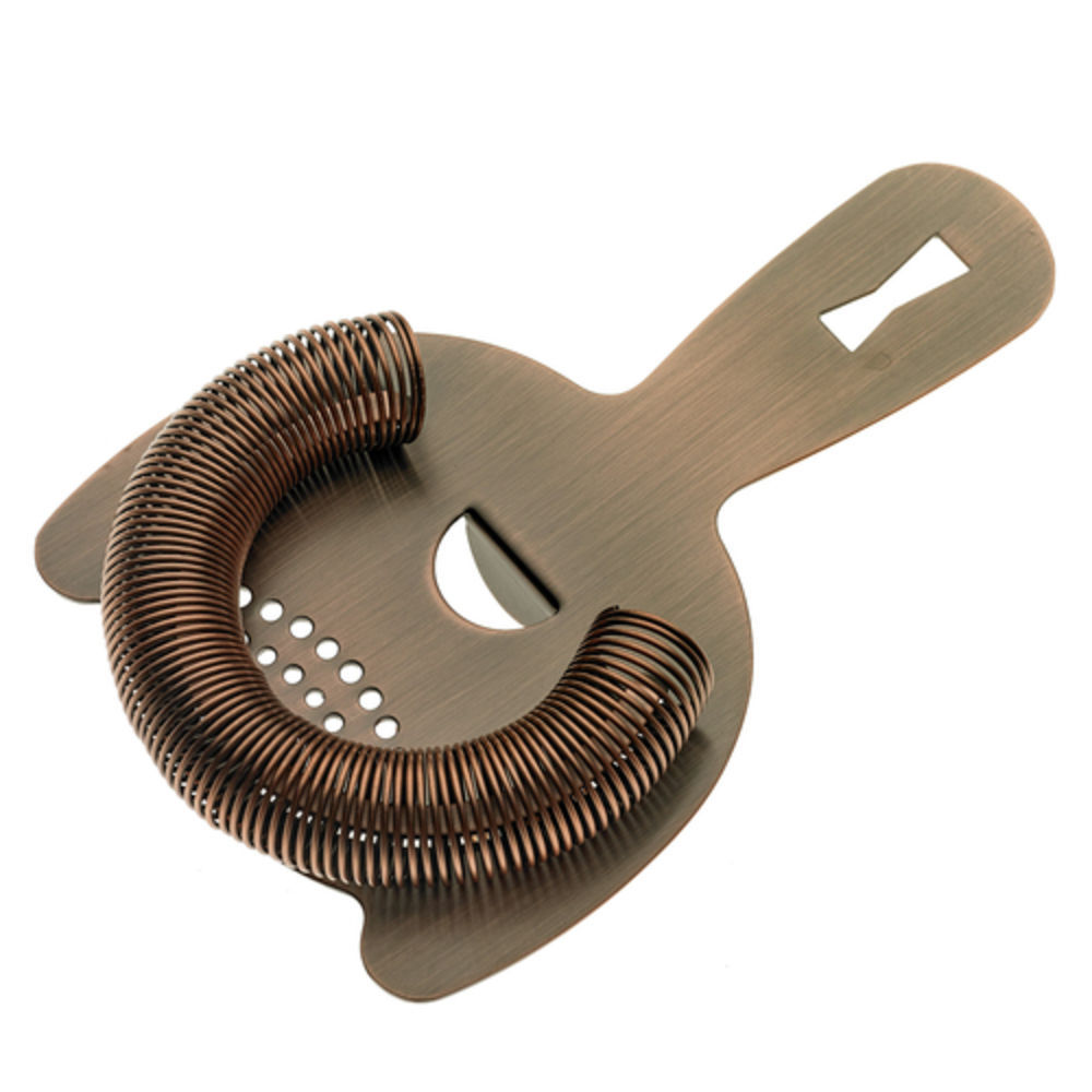 Barfly Heavy-Duty Spring Bar Strainer, Antique Copper