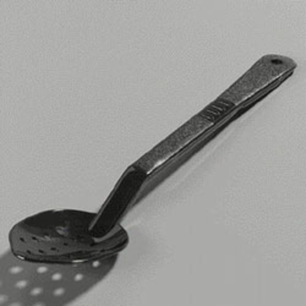Carlisle Black High Heat Serving Spoon,13",Perforated - 12 per case