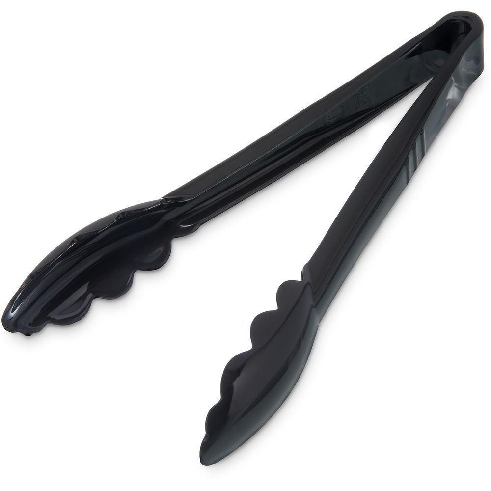 Carlisle Black Plastic Carly Utility Tong,9",One.Piece - 12 per case