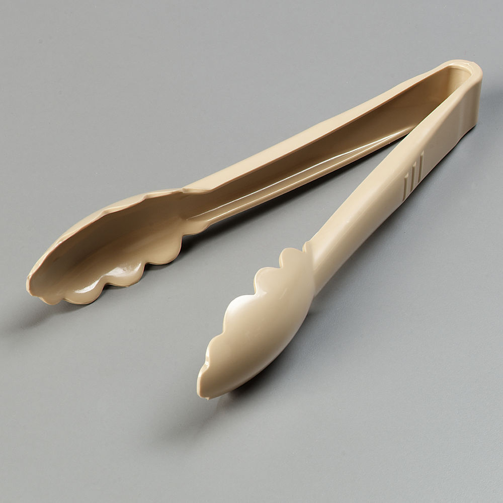 Carlisle Beige Plastic Carly Utility Tong,9",One.Piece - 12 per case