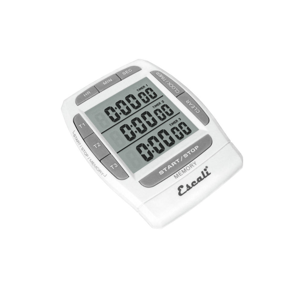 San Jamar Escali Triple Event Digital Timer 3-3/4" x 2-3/4" x 1/2"
