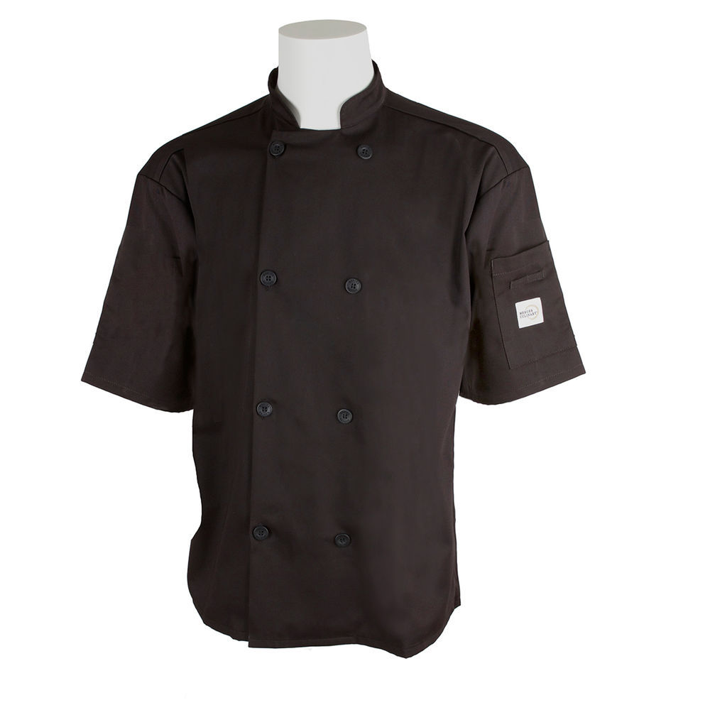 Mercer Millennia Air Unisex Short Sleeve Cook Jacket with Full Mesh ...