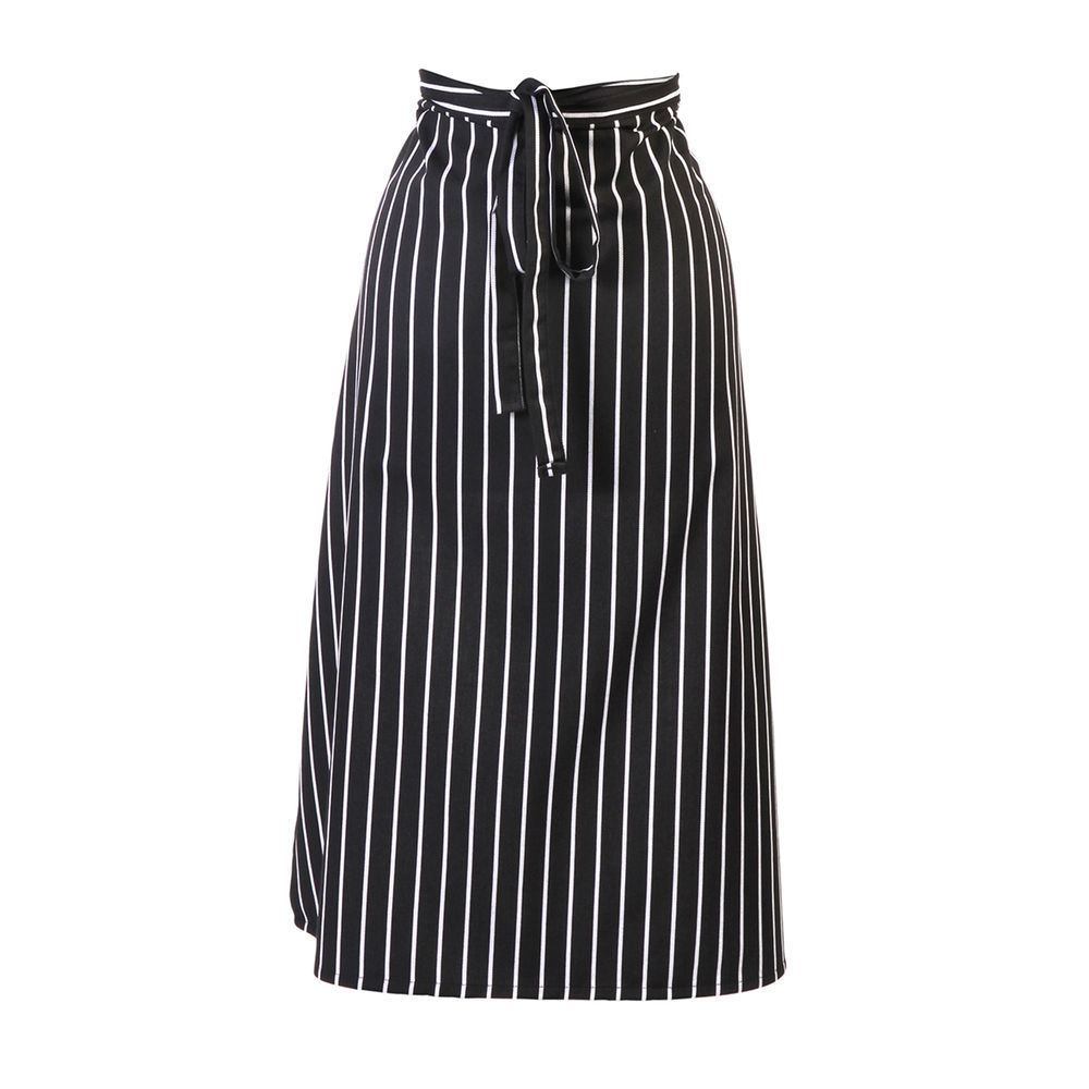 Mercer Genesis 2-Sided Bistro Apron - Black Chalk Stripe, 33" x 29"