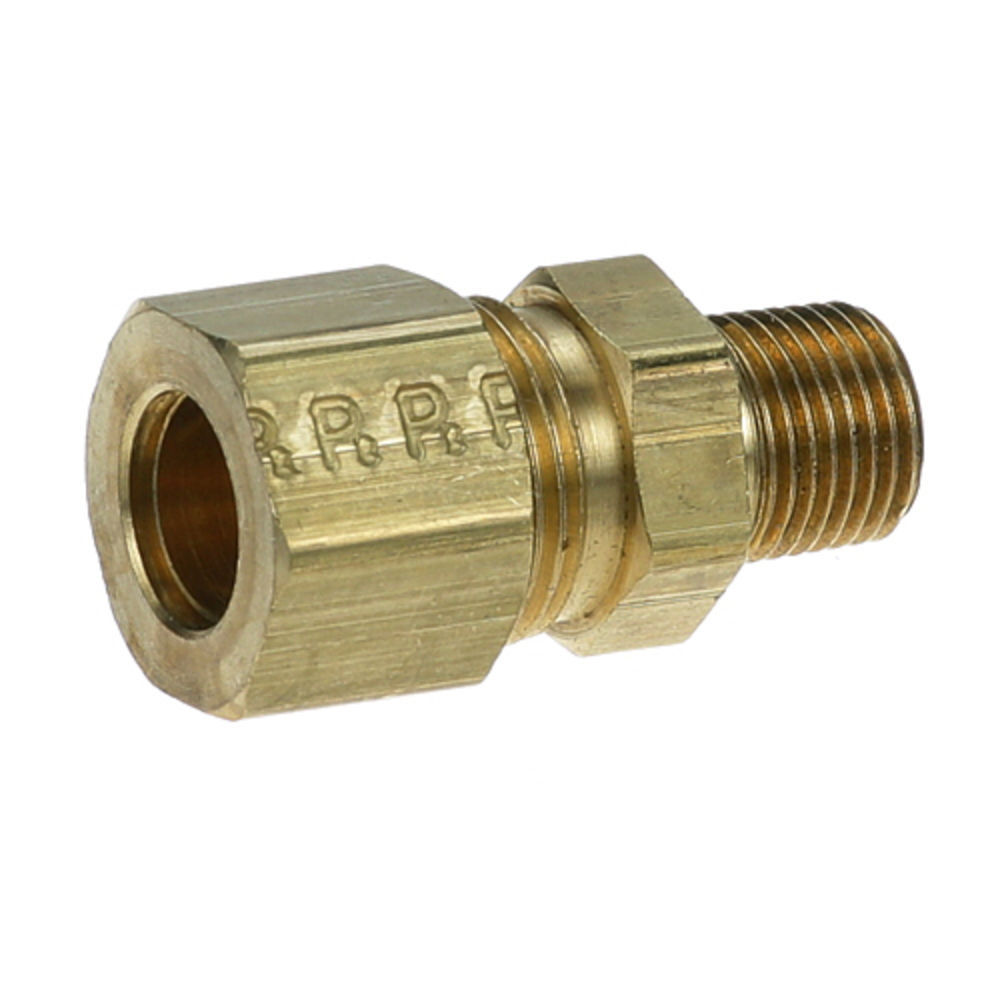 Allpoints BRASS MALE CONNECTOR, 1/8" MPT X 3/8" CCT NUT & FERRULE ...
